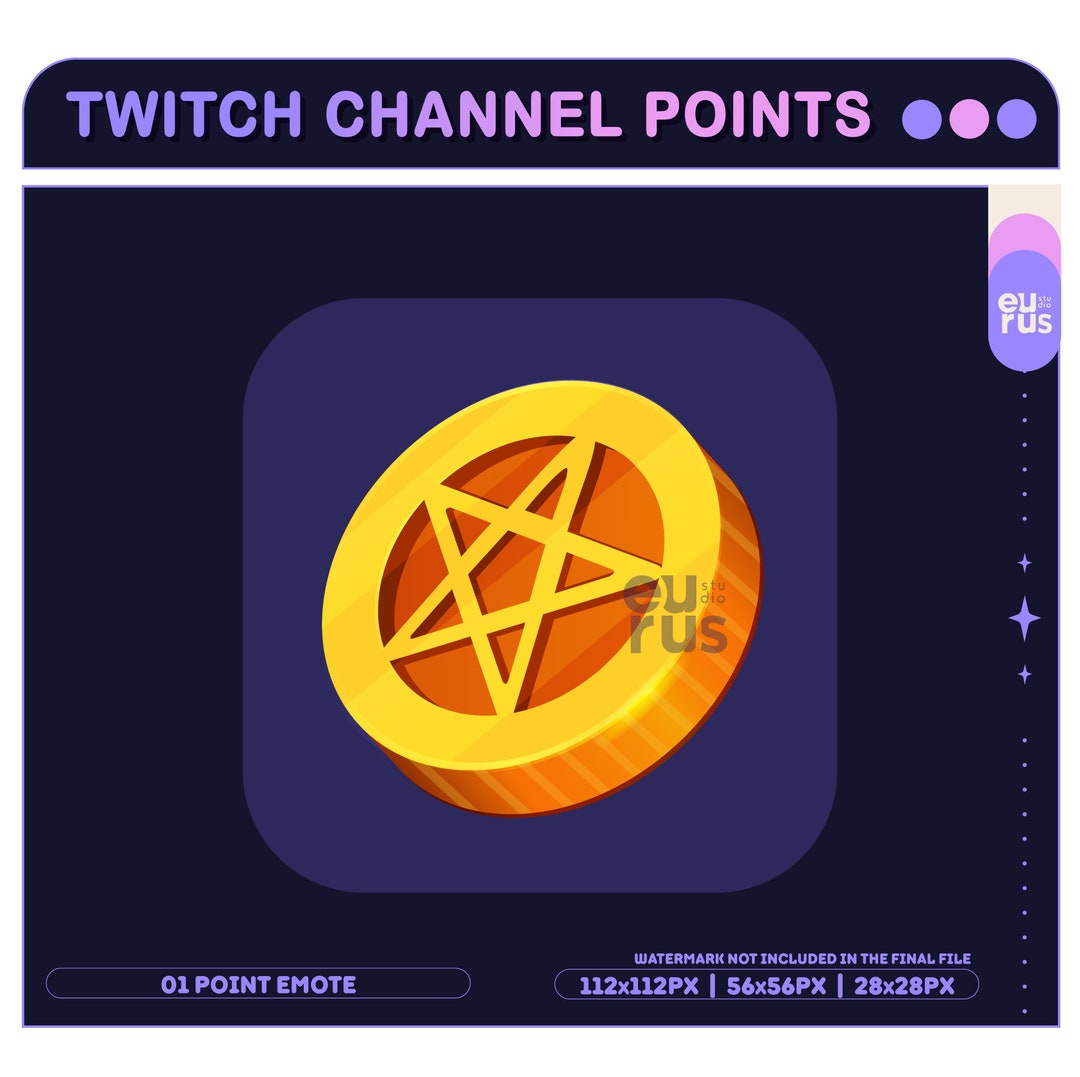 Pentagram Coin Channel Points Icon / Emote for Twitch - Instant ...