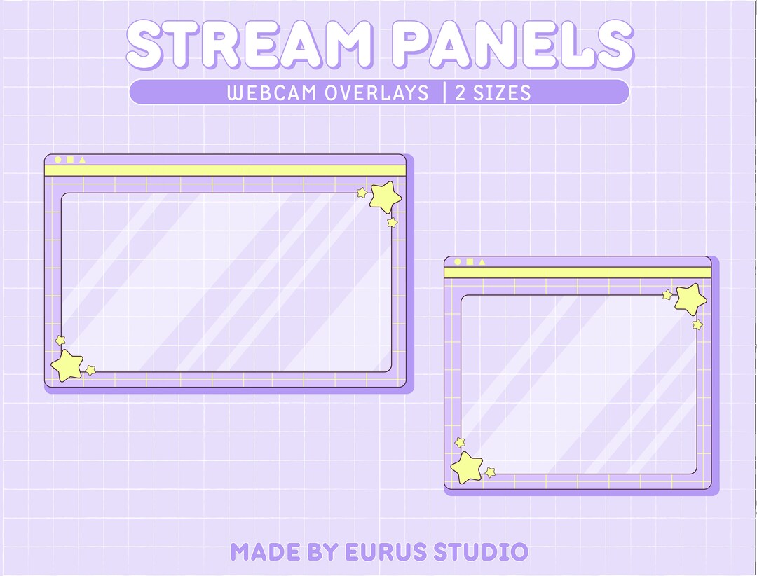 Twitch Cute Webcam Overlay / Stream Graphics / Cam Overlay / Kawaii ...