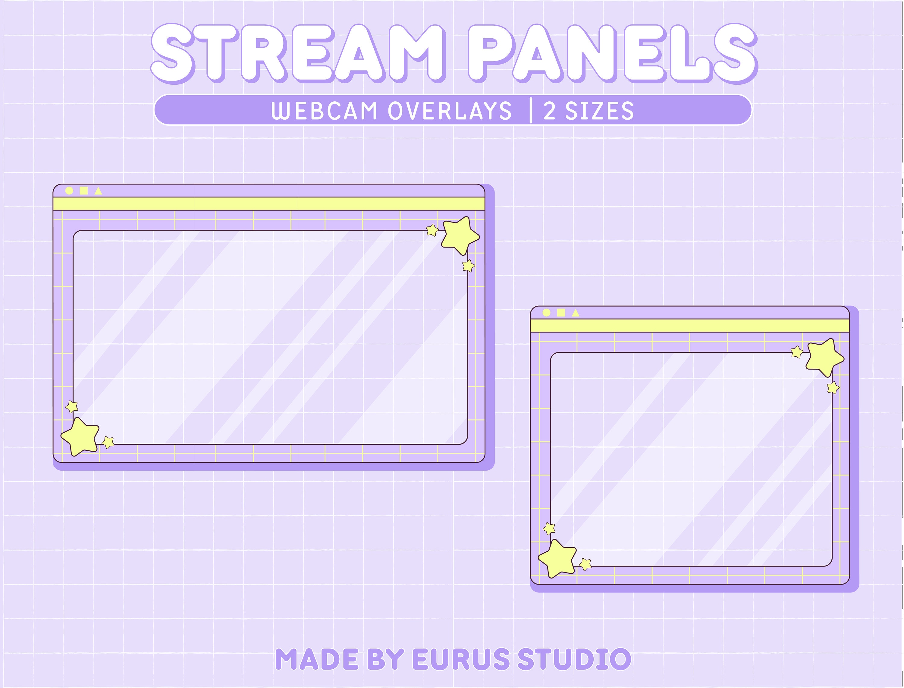 Twitch Cute Webcam Overlay / Stream Graphics / Cam Overlay / Kawaii ...
