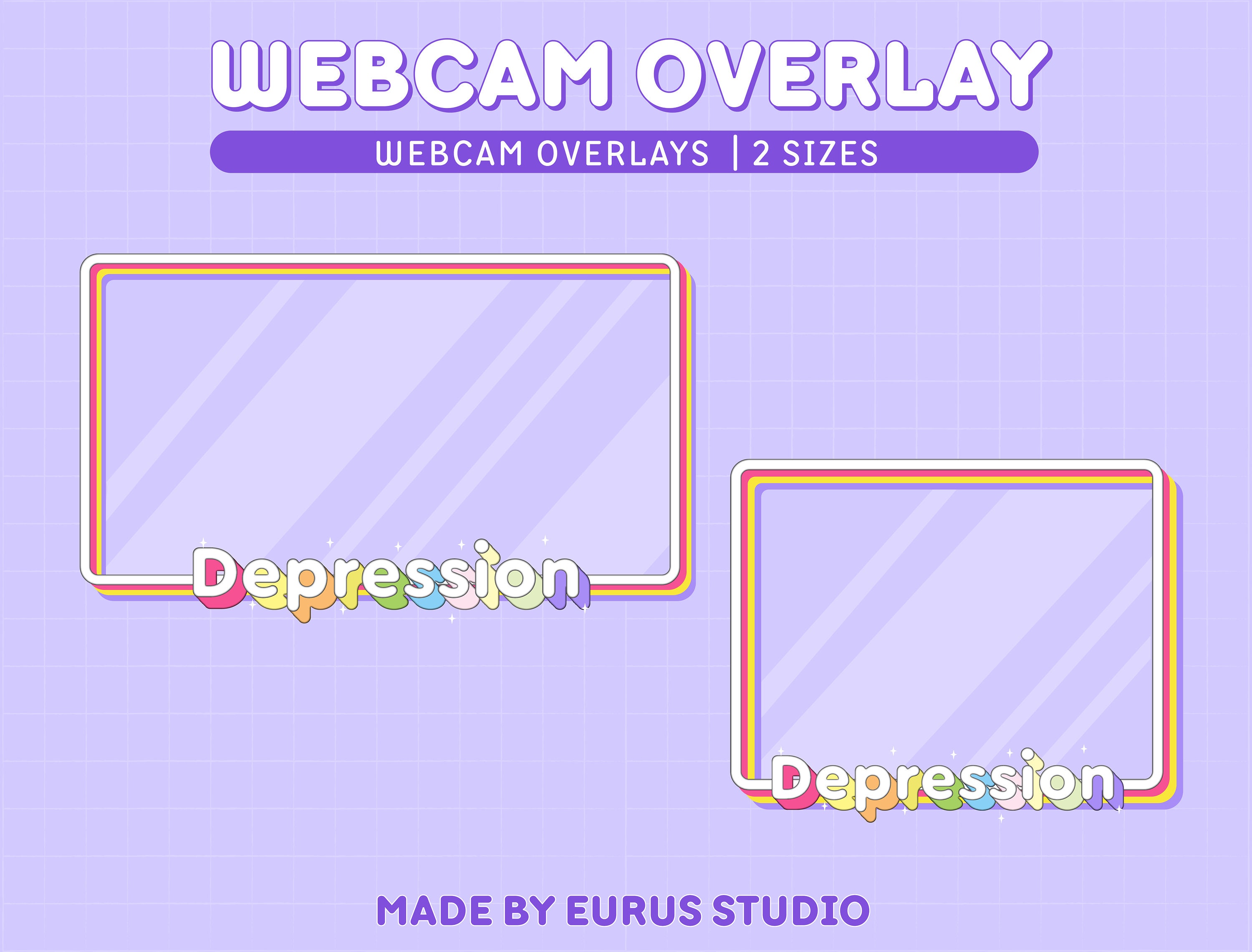 Twitch Depression Webcam Overlay / Stream Graphics / Cam Overlay ...
