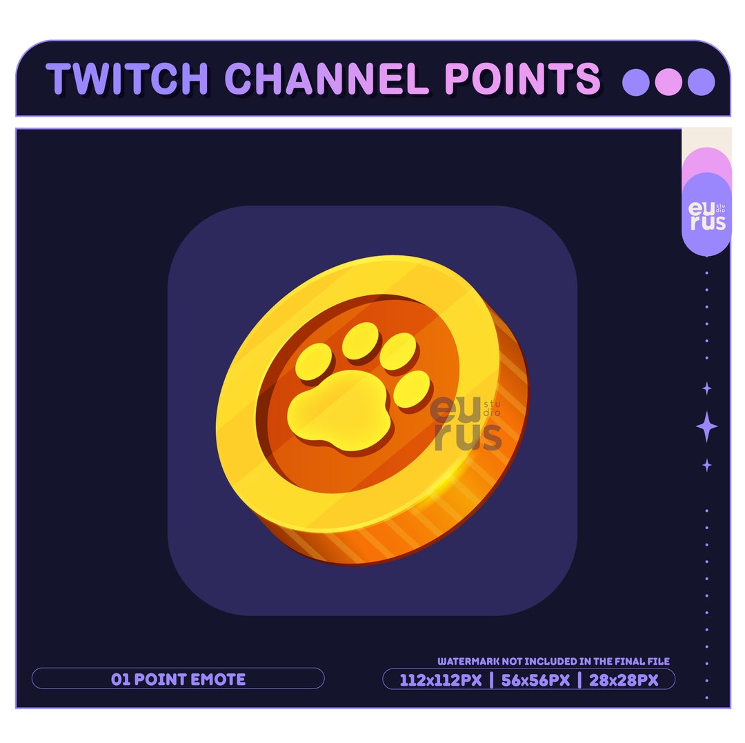 Paw Coin Channel Points Icon / Emote for Twitch - Instant Download! - Etsy