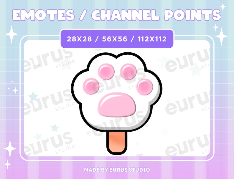 Twitch Paw Channel Points Emotes / Cat / Emote / Cute Sub Badges ...