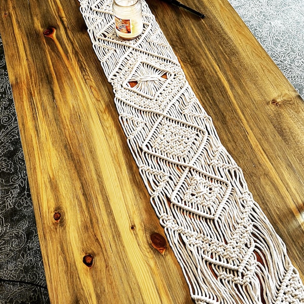 Macrame Table Runner - Etsy