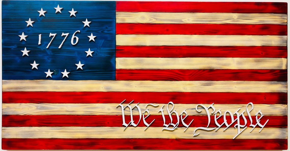 Handmade We The People Betsy Ross 1776 Flag | Etsy