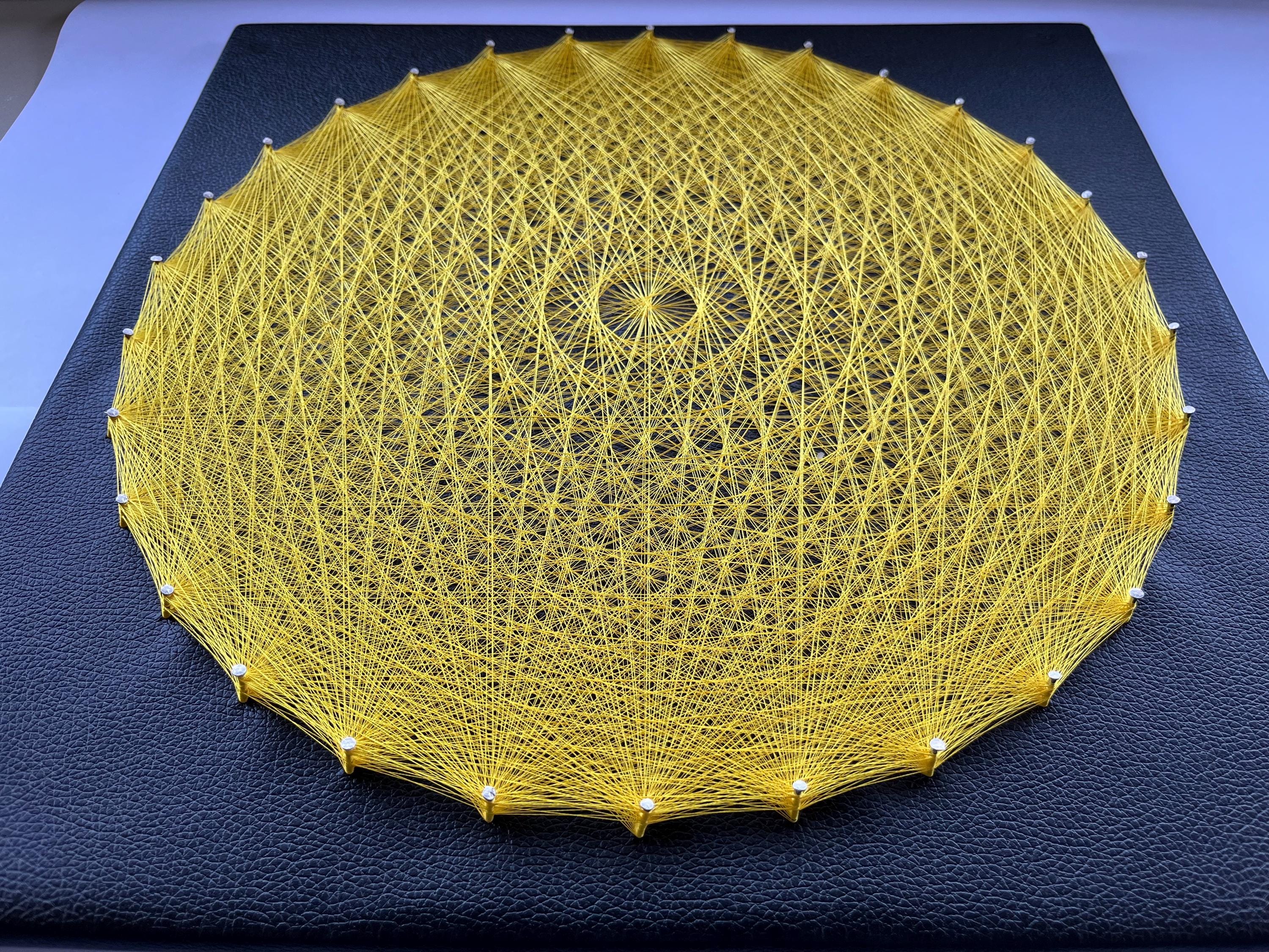 String Art Mandala DIY | Step by Step Instructions to Make String Art Design | Stringart DIY ...