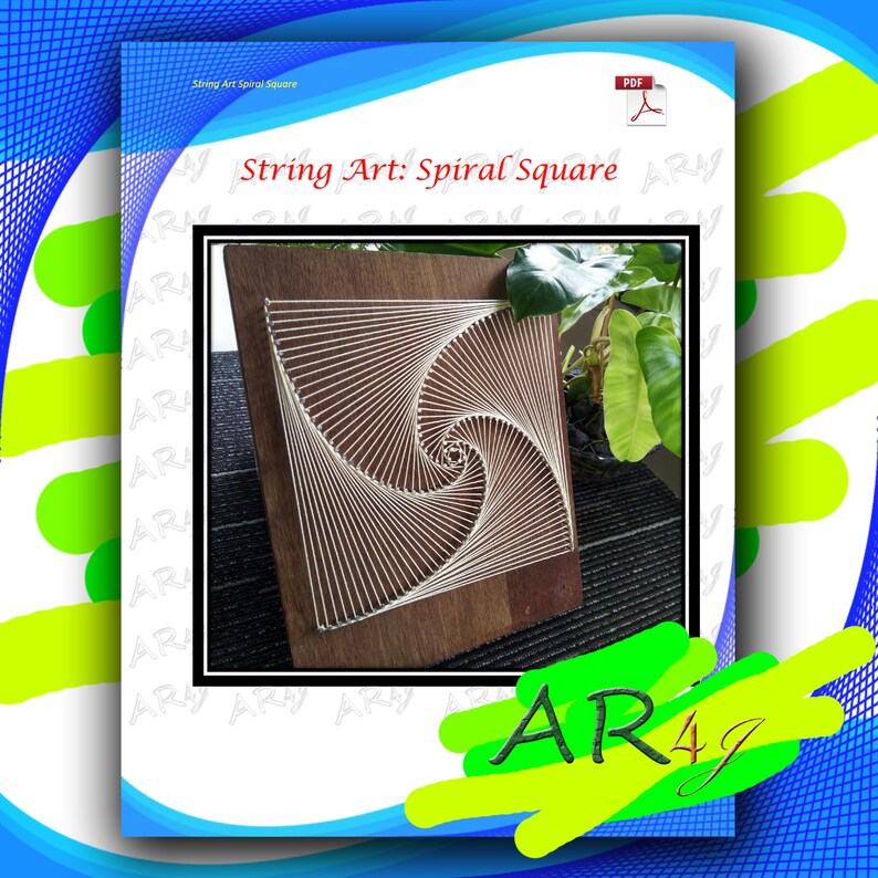 Stringart Template | Stringart DIY | Stringart Pattern "infinity Square ...