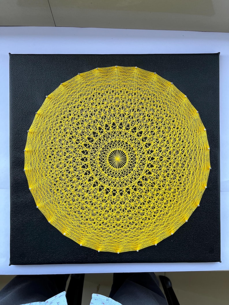 String Art Mandala DIY | Step by Step Instructions to Make String Art Design | Stringart DIY ...