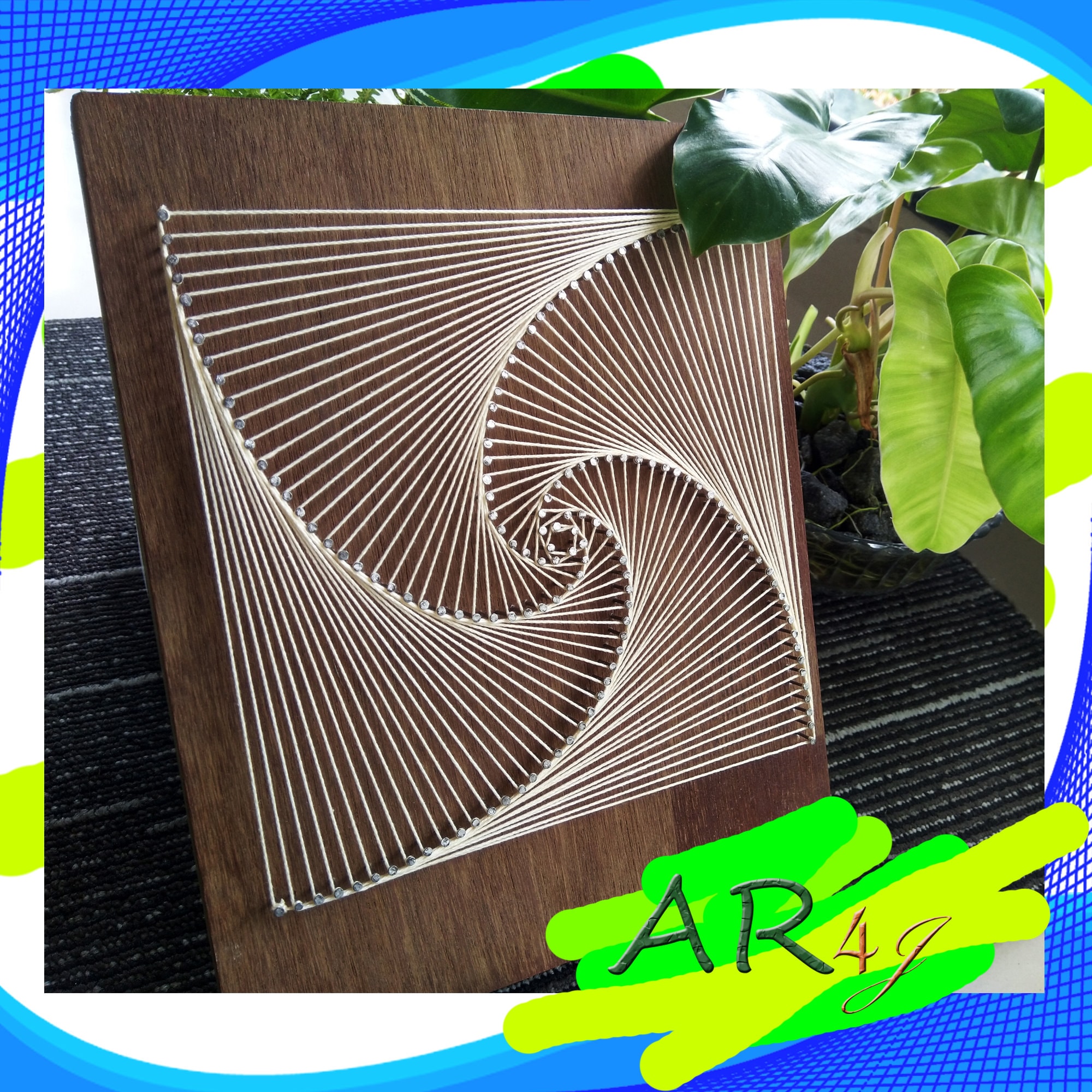 Stringart Template | Stringart DIY | Stringart Pattern "infinity Square ...