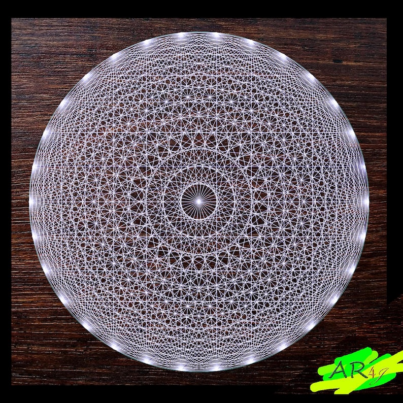 String Art Mandala DIY | Step by Step Instructions to Make String Art Design | Stringart DIY ...