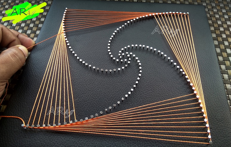 4 String Art Geometric Pattern DIY Bundle | Step by Step Instructions to Make String Art Design ...