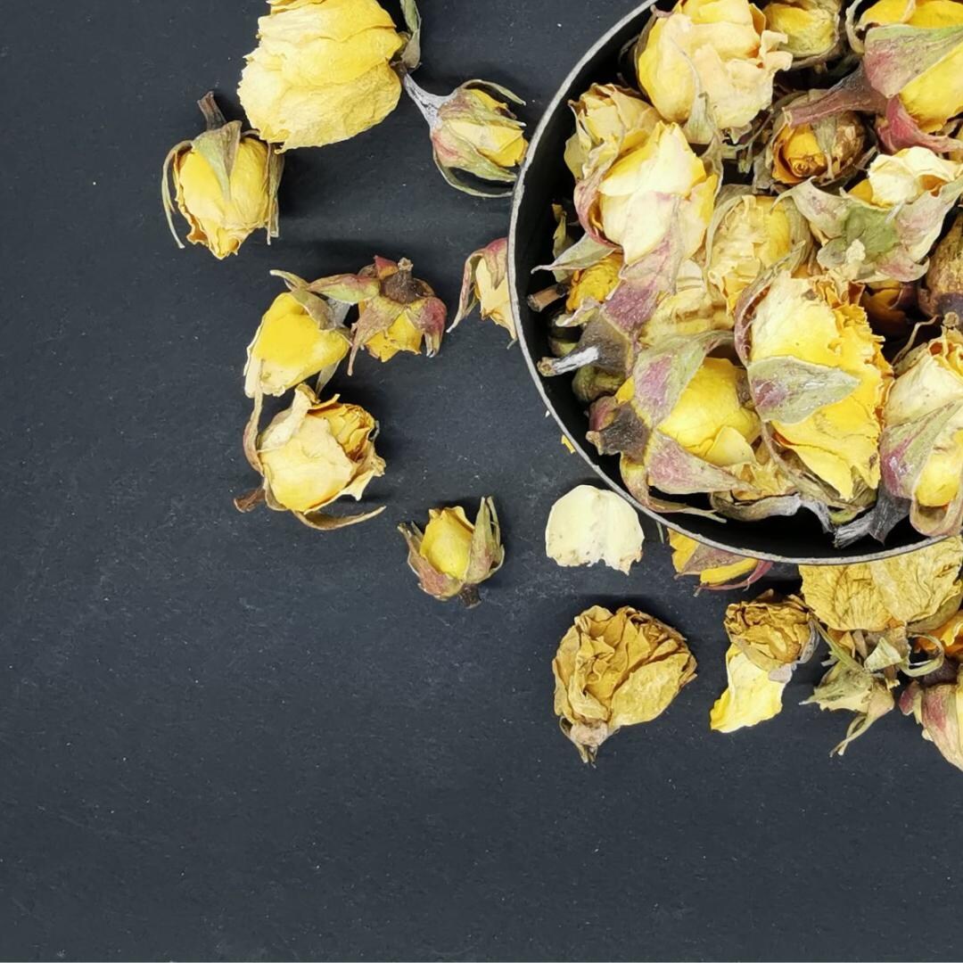 Yellow Rose Buds, Dried Edible Flowers, Dried Buds, Dried Flowers for ...