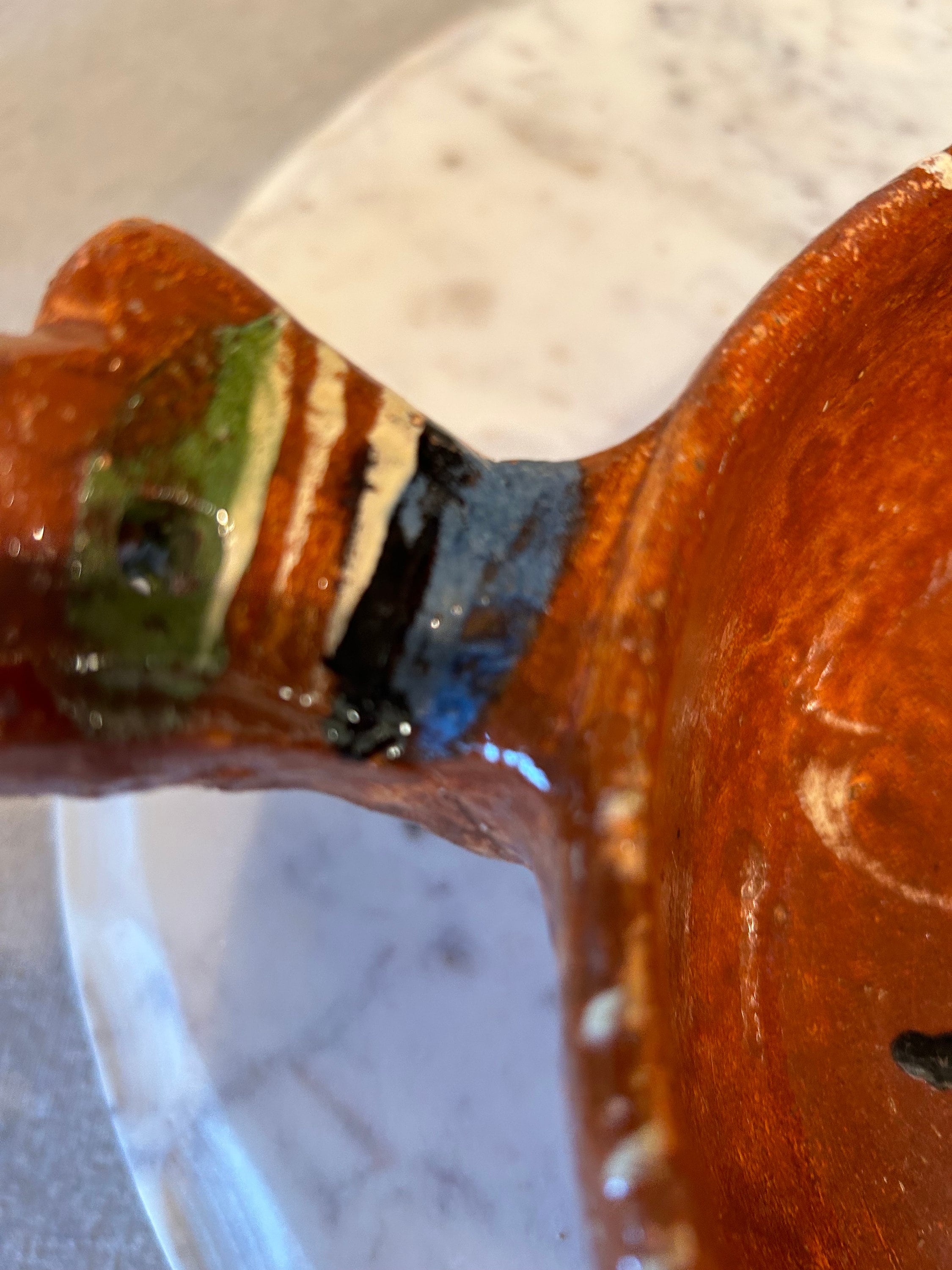 VTG Mexican Red Clay Pottery Bowl Redwarepainted Distressed - Etsy