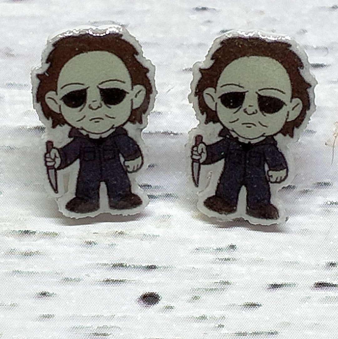 Michael Myers Horror Studs Halloween Inspired Earrings - Etsy