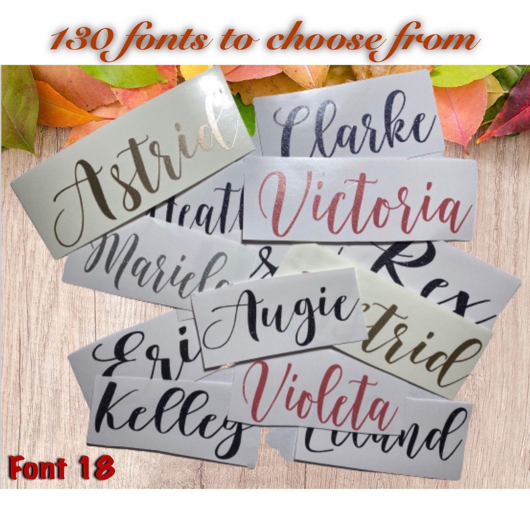 Custom Name Vinyl Decals: Personalized Labels, Water Bottle Stickers ...
