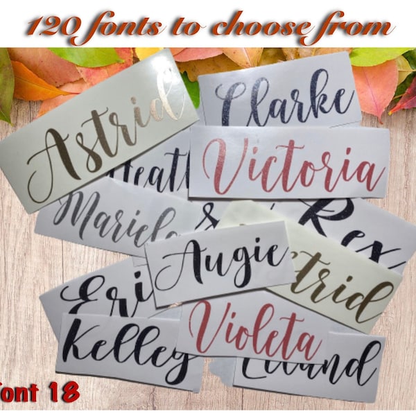 Name Vinyl Lettering - Etsy