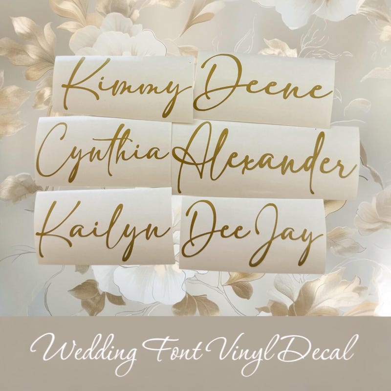 Wedding Vinyl Decals - Etsy