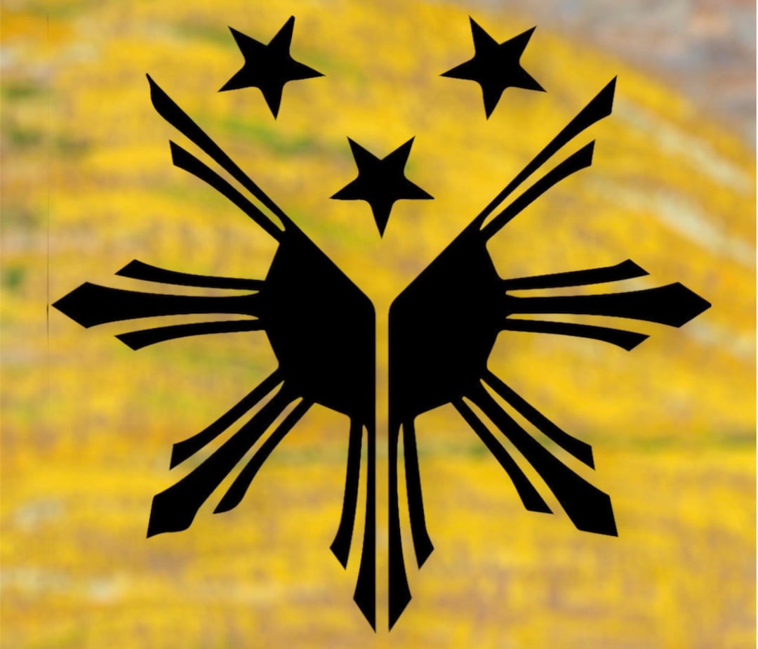Philippine Flag Decal: 3 Stars and Sun, Pinoy Pride Car Window Decor - Etsy