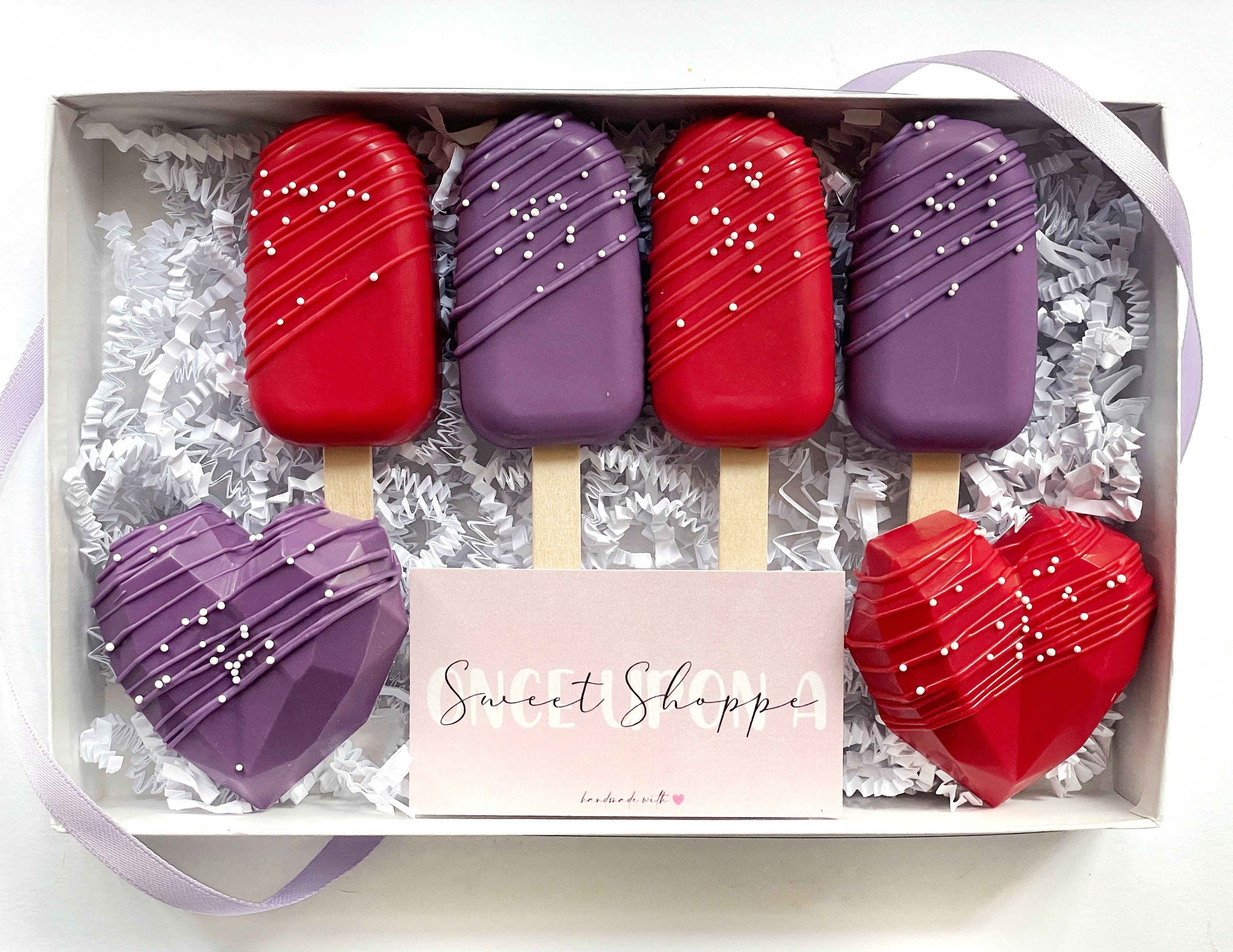 Customizable Cakesicle Gift Set. 4 Cakesicles and 2 Edible - Etsy
