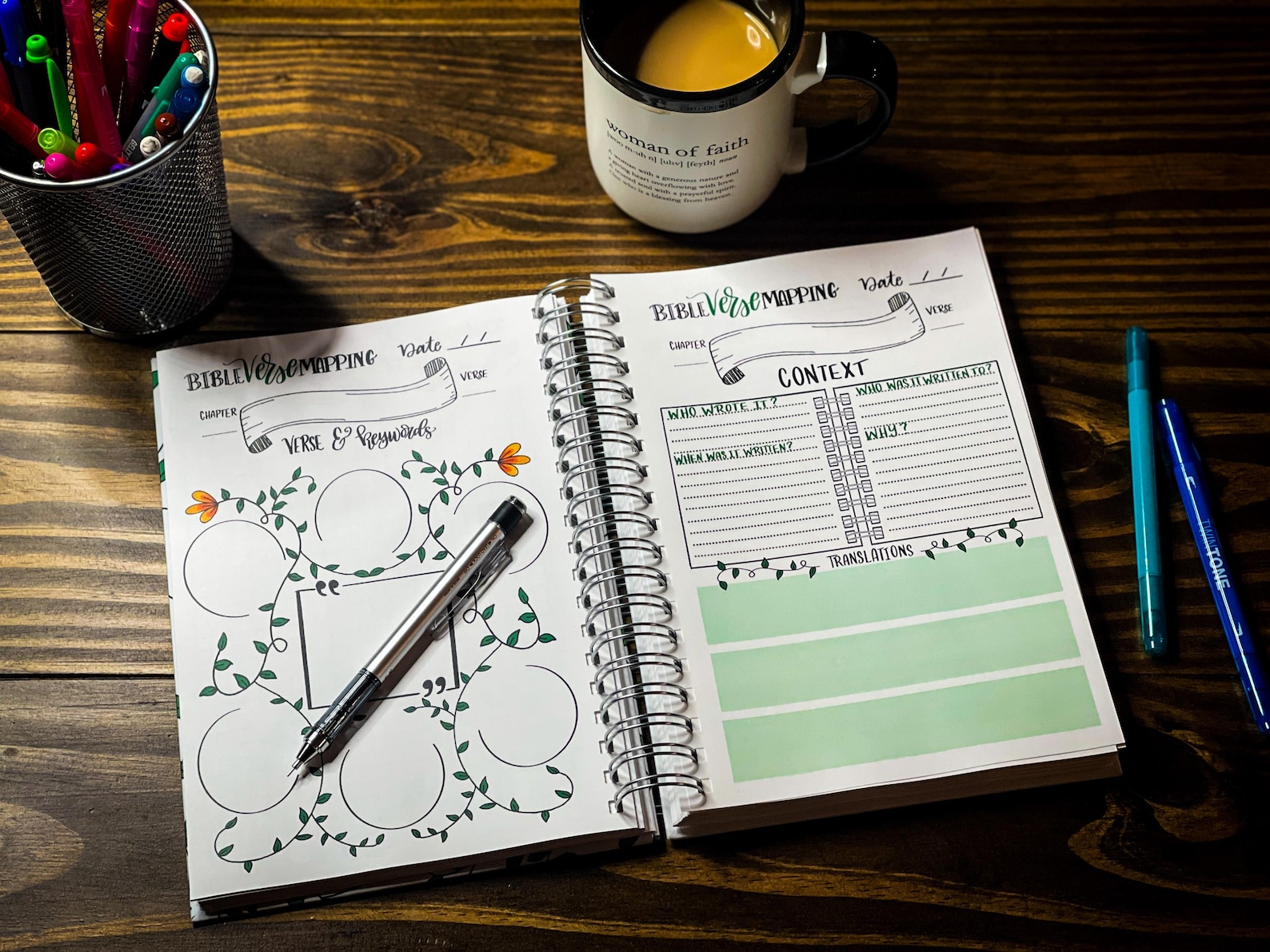 Bible Verse Mapping Journal, Bible Study Journal, Bible Study Tools for ...