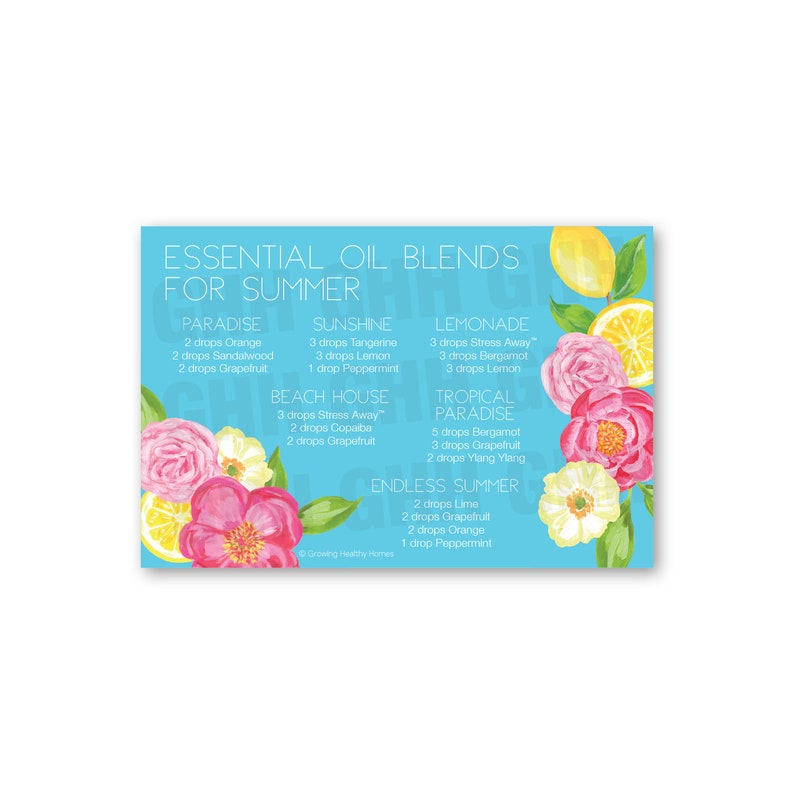 Summer Diffuser Blend Printable Card - Etsy