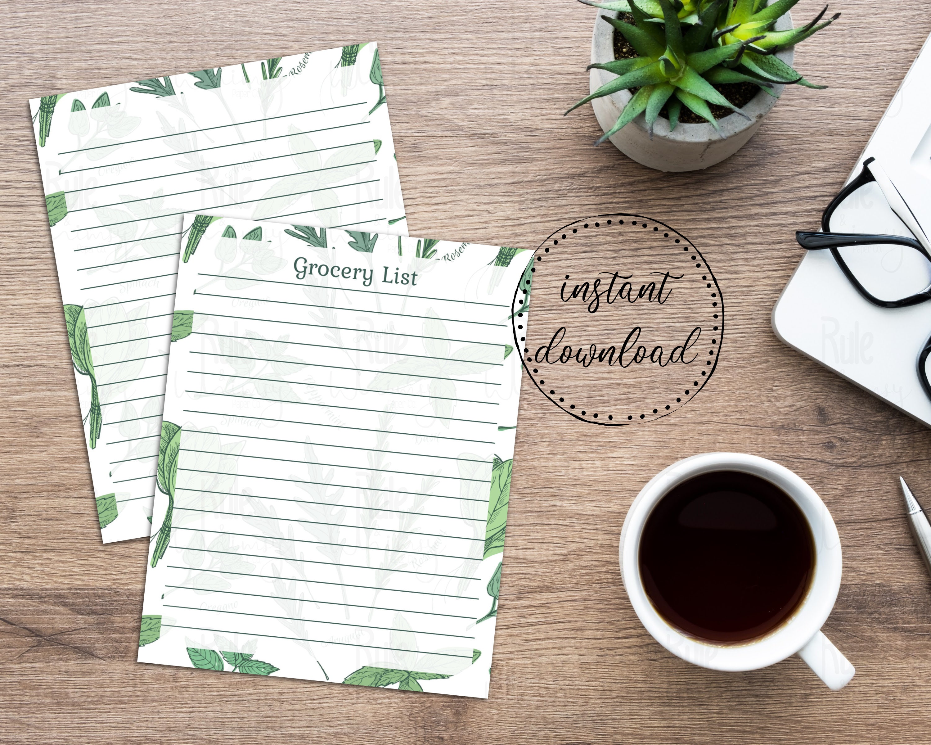 Printable List Paper 4.25 x 5.5 List Paper Lined List Paper | Etsy