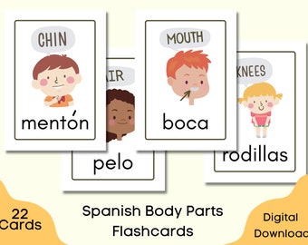 Printable Las Partes Del Cuerpo | Body Parts in Spanish | Spanish for ...