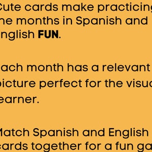 Spanish and English Months of the Year Flashcards With Pictures ...