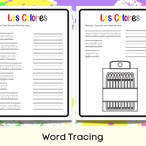 Spanish Color Worksheets Printable, Colors in Spanish Practice ...