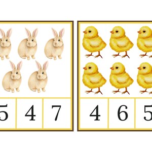 Easter Count and Clip Cards, Montesorri Counting 1-10, Homeschool ...