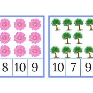 Earth Day Count and Clip Cards, Montesorri Counting 1-10, Homeschool ...