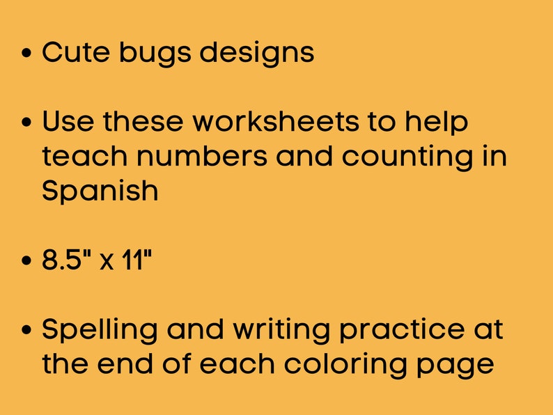 Spanish Numbers 1-10 Coloring Pages Printable Practice | Etsy