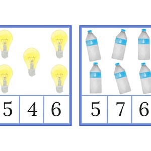 Earth Day Count and Clip Cards, Montesorri Counting 1-10, Homeschool ...