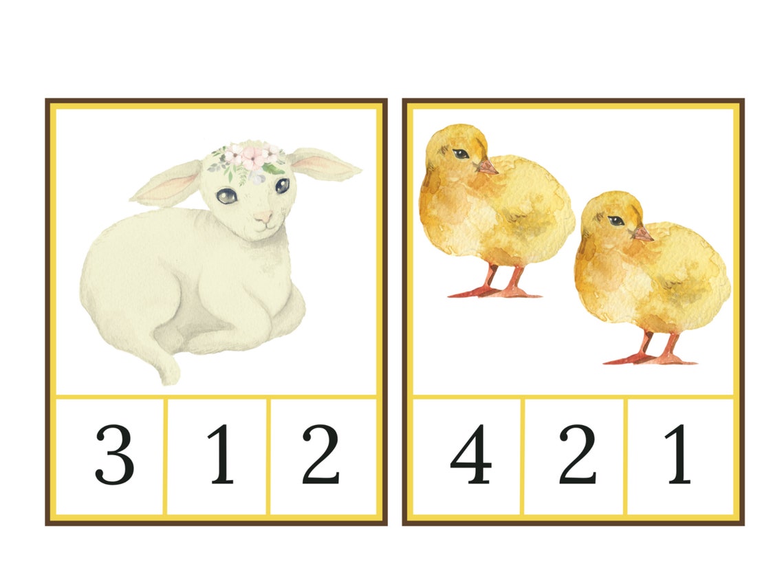 Easter Count and Clip Cards, Montesorri Counting 1-10, Homeschool ...