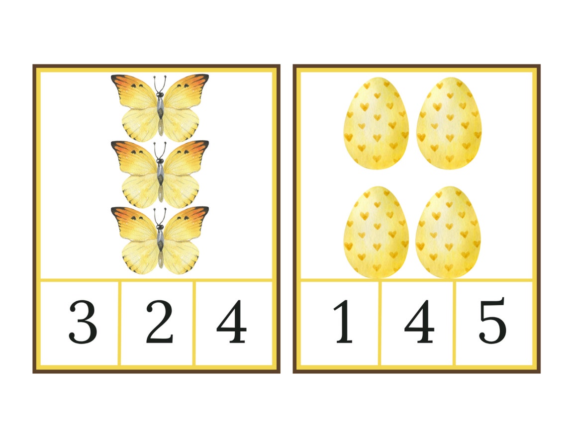 Easter Count and Clip Cards, Montesorri Counting 1-10, Homeschool ...