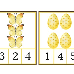Easter Count and Clip Cards, Montesorri Counting 1-10, Homeschool ...