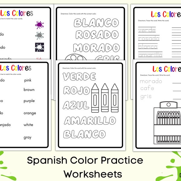 Bilingual Worksheets Kindergarten Printable - Etsy