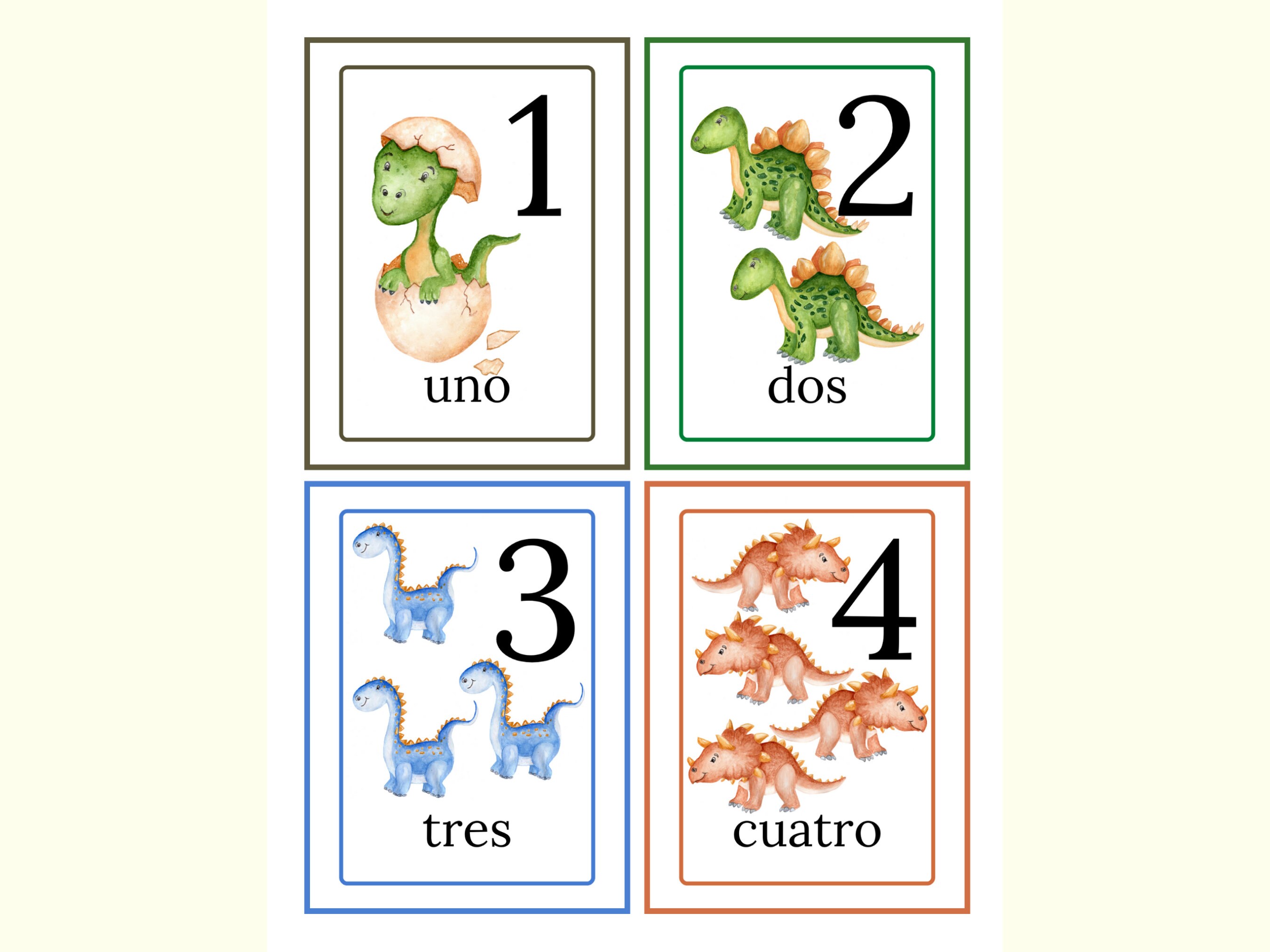 Counting in Spanish 1 10, Spanish Number Flashcards Printable, Counting ...