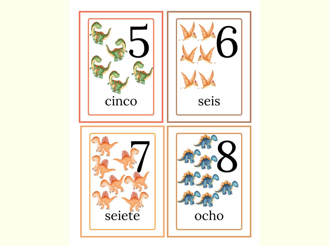 Counting in Spanish 1 10, Spanish Number Flashcards Printable, Counting ...