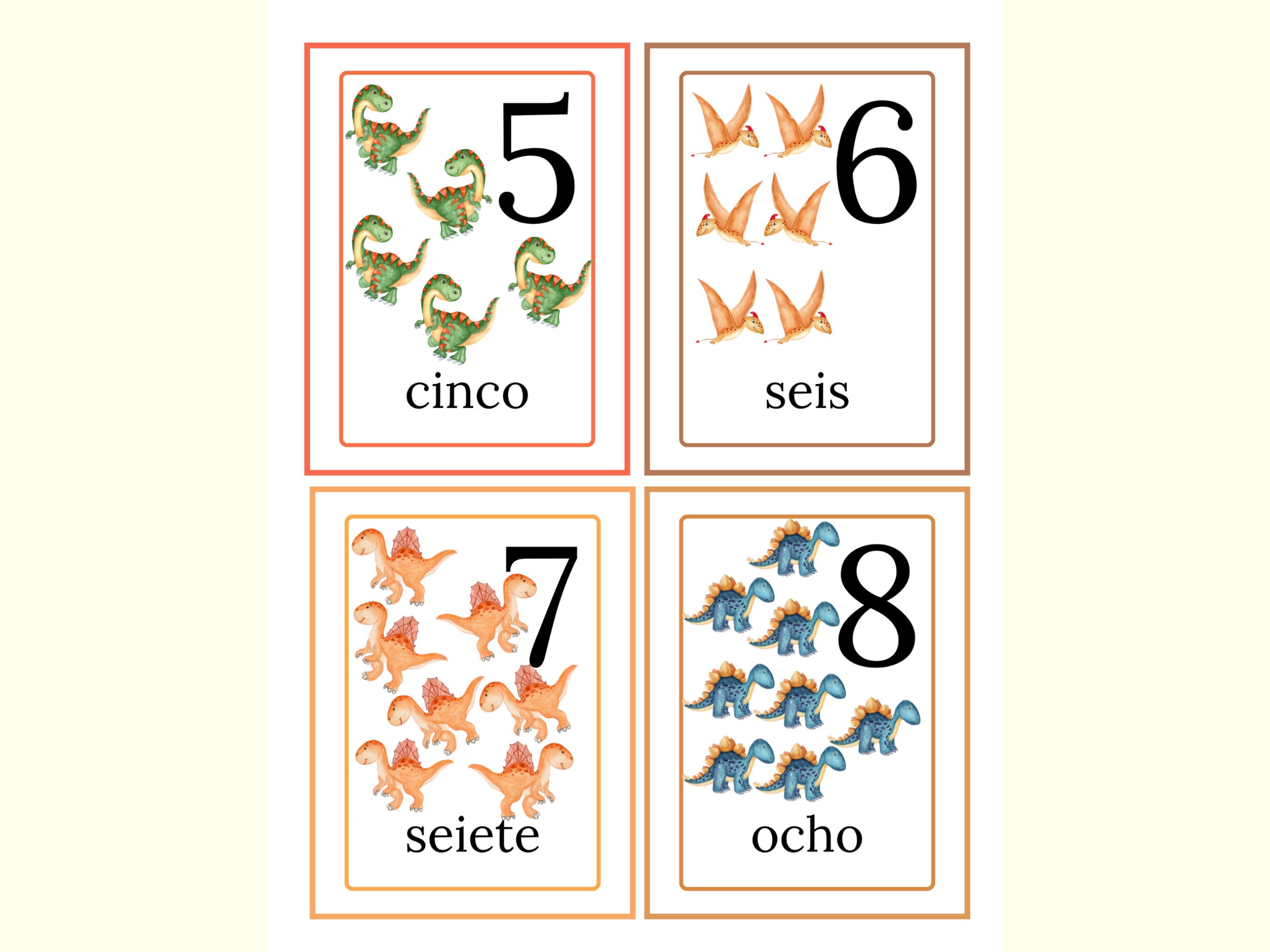 Counting in Spanish 1 10, Spanish Number Flashcards Printable, Counting ...