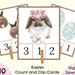 Easter Count and Clip Cards, Easter Bunny and Eggs, Montessori Counting ...
