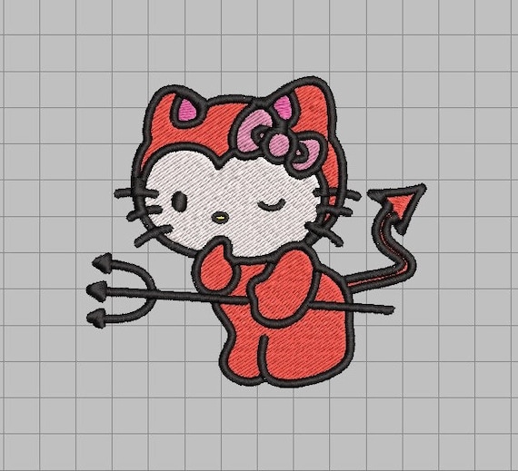 Hello Kitty Devil Pumpkin Stencil