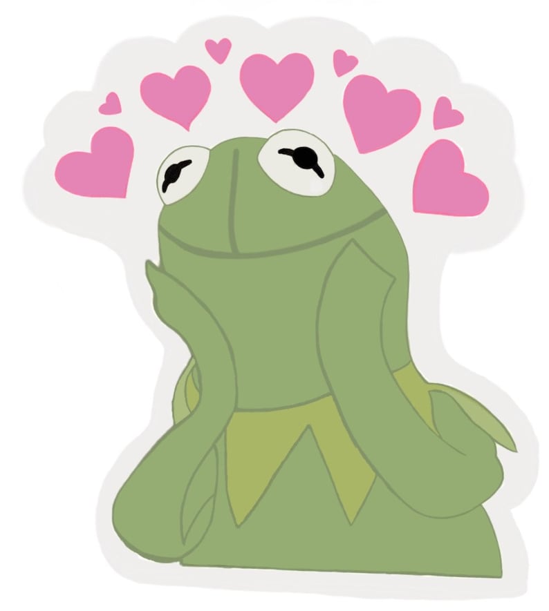 Kermit Heart Meme Embroidery File - Etsy