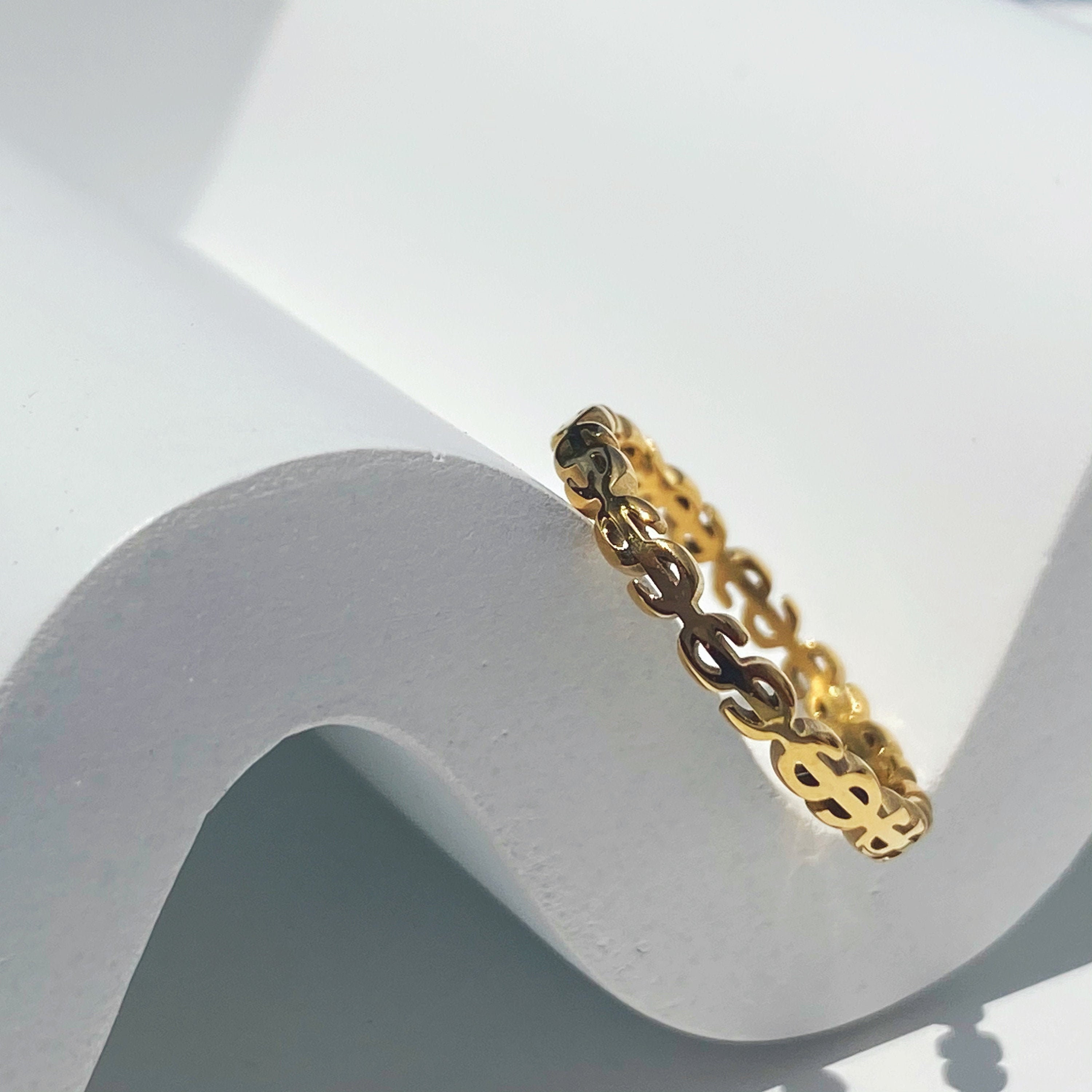 Yen Dollar Sign Ring Money Ring Minimalist Gold Ring - Etsy