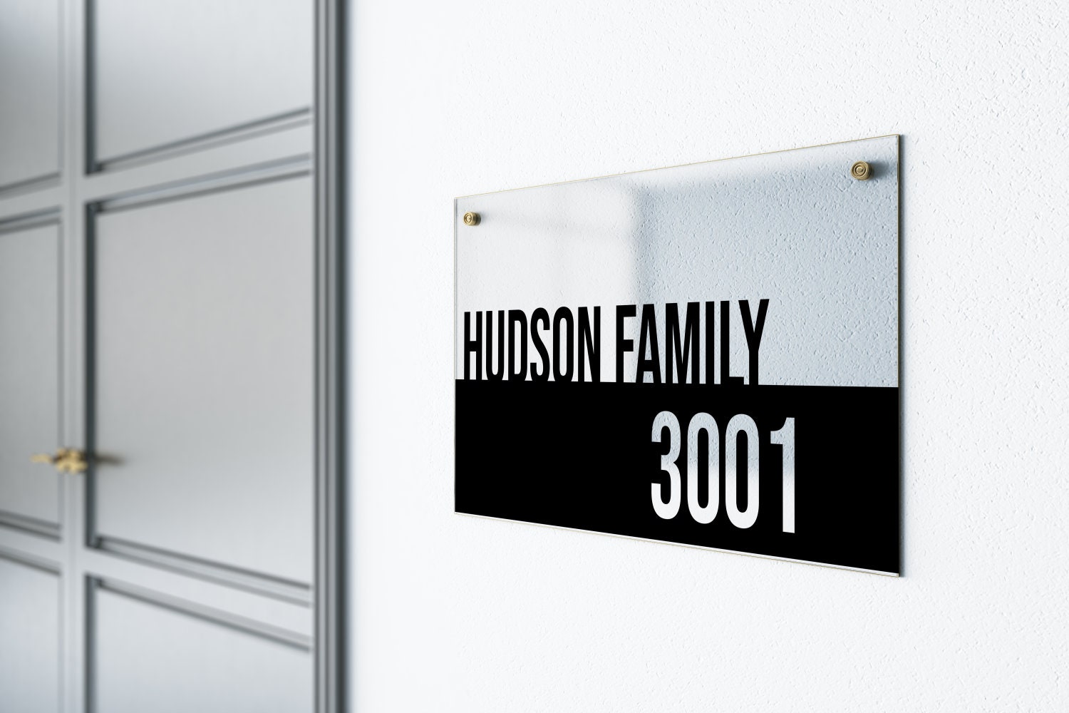 Custom Door Name Plate, 10MM Thick Crystal Clear Acrylic Plate, Door ...