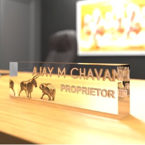Desk Name Plate for Traders, Desk Name Plates for Stock Market, Share ...