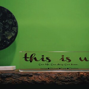 Custom Text Here on Acrylic Glass Block, Sign Board, Gift for Her ...