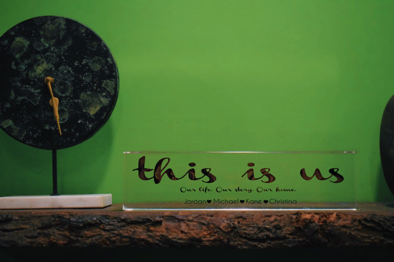 Custom Text Here on Acrylic Glass Block, Sign Board, Gift for Her ...