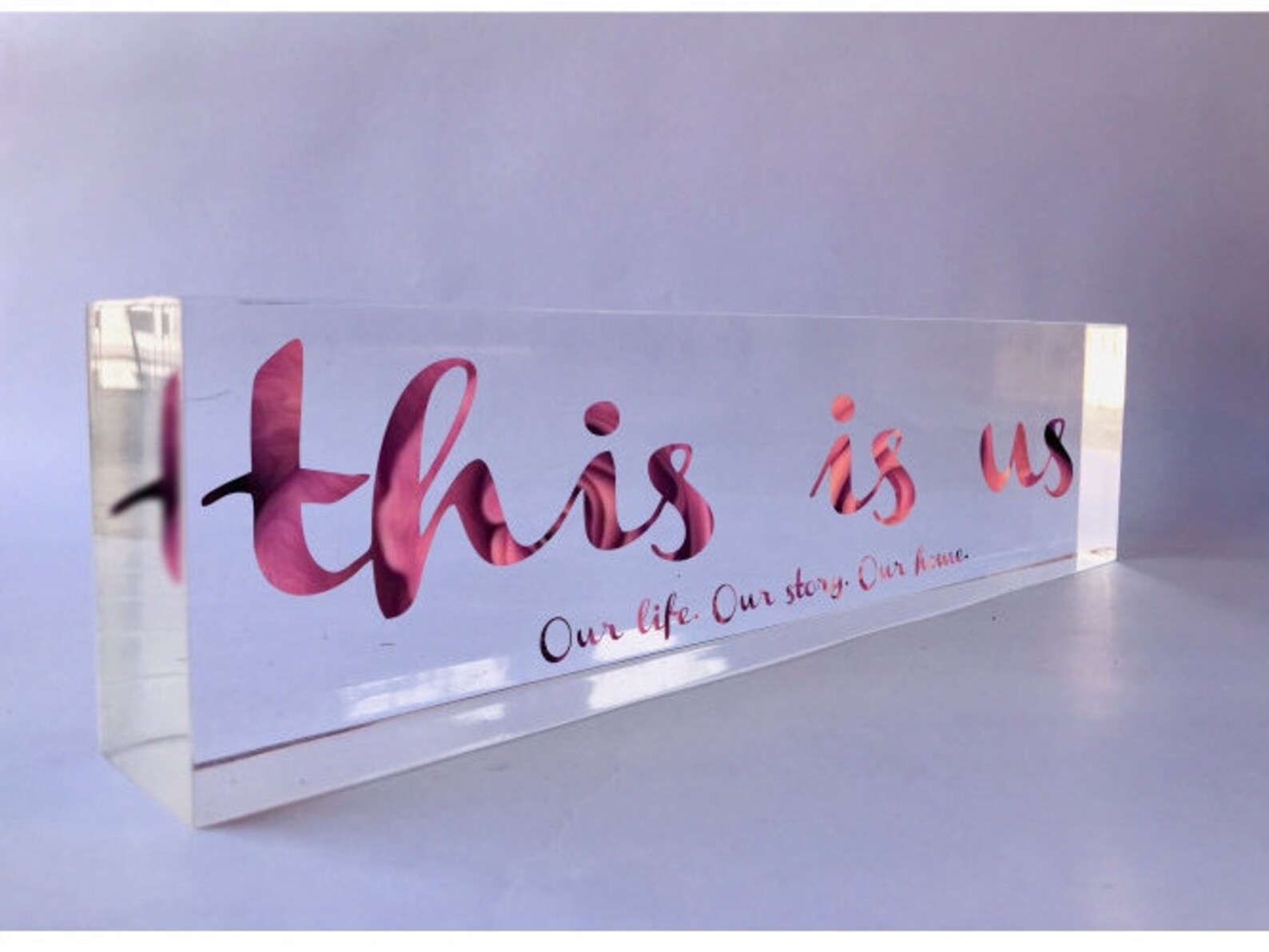 Custom Text Here on Acrylic Glass Block Sign Board Gift for | Etsy