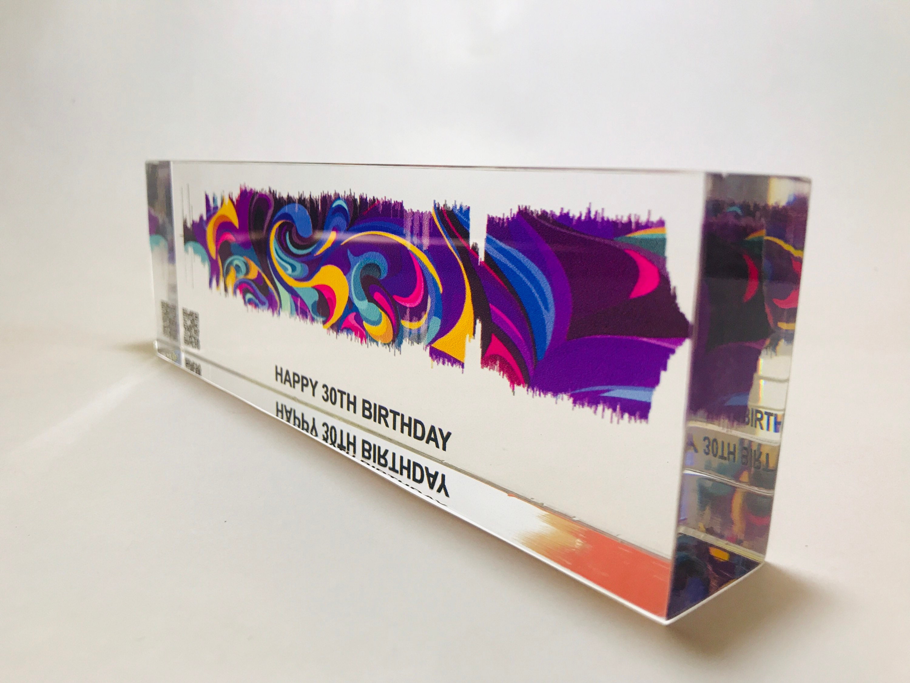 Custom Sound Wave Print, Colorful 3D Look Soundwave, Personalized ...