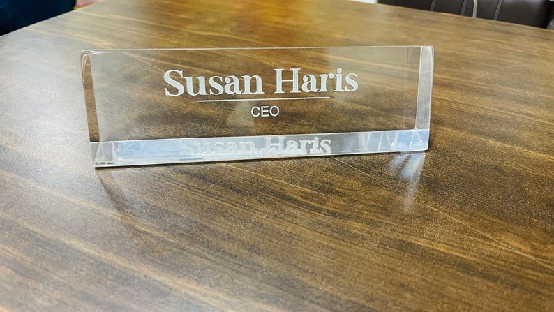 Engrave Desk Name Plate for Office, Premium 3D Look Engraving Desk Name ...